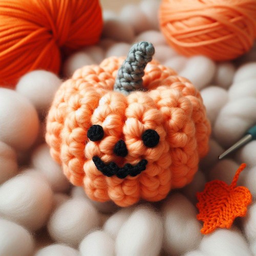 Crochet Fuzzy Pumpkin Idea - All Crafts