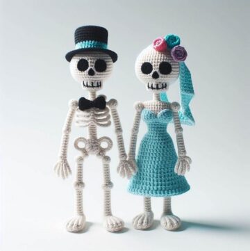 Crochet Mr. & Mrs. Skeleton Idea - All Crafts