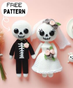 Crochet Mr. & Mrs. Skeleton Idea - All Crafts