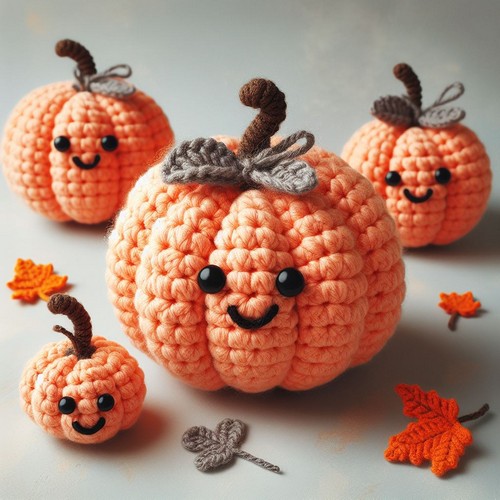 Crochet Fuzzy Pumpkin Idea - All Crafts