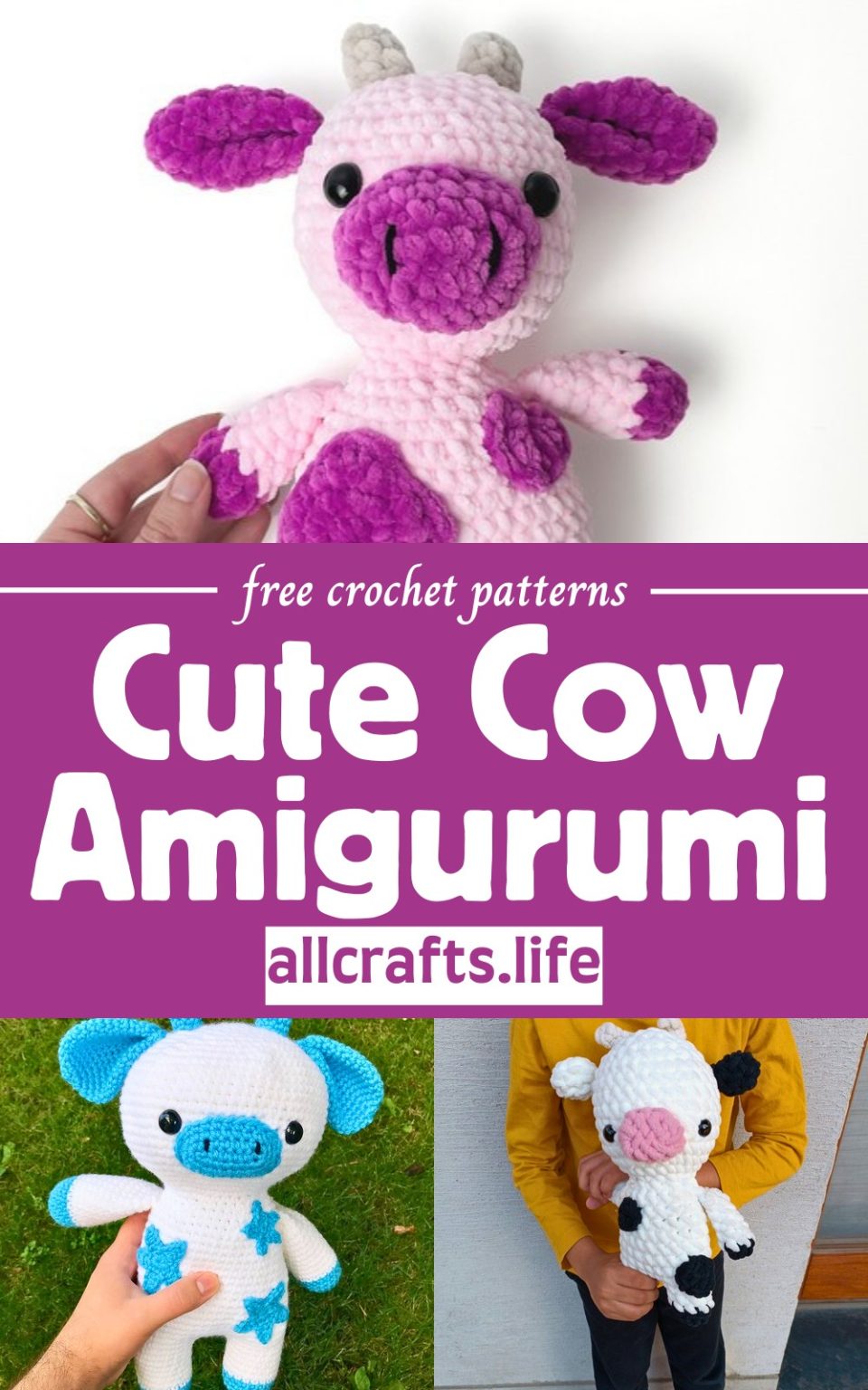 Crochet Cow Amigurumi Patterns For Sweet Farmyard Creations - All Crafts