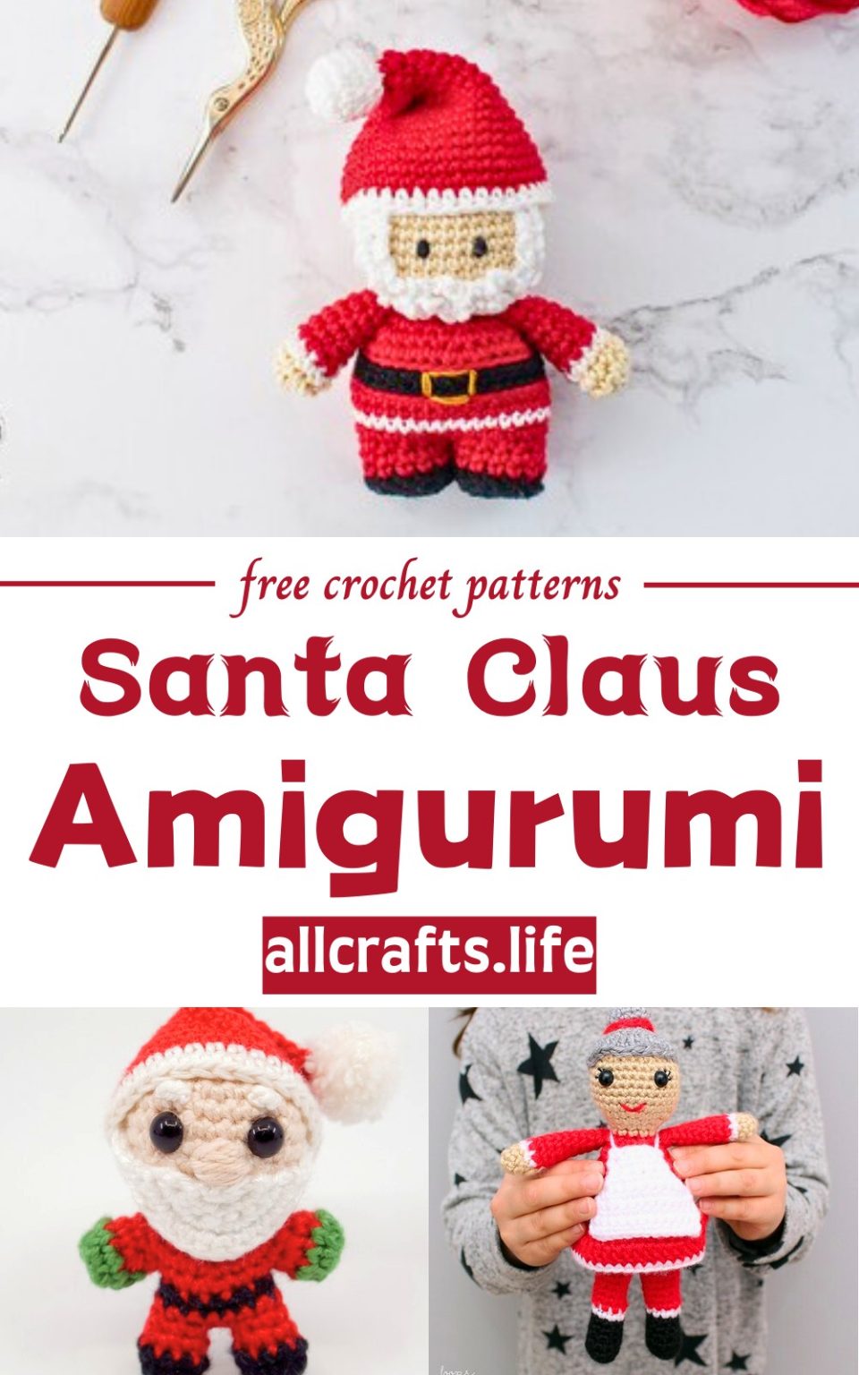 Adorable Crochet Santa Claus Amigurumi Patterns - All Crafts