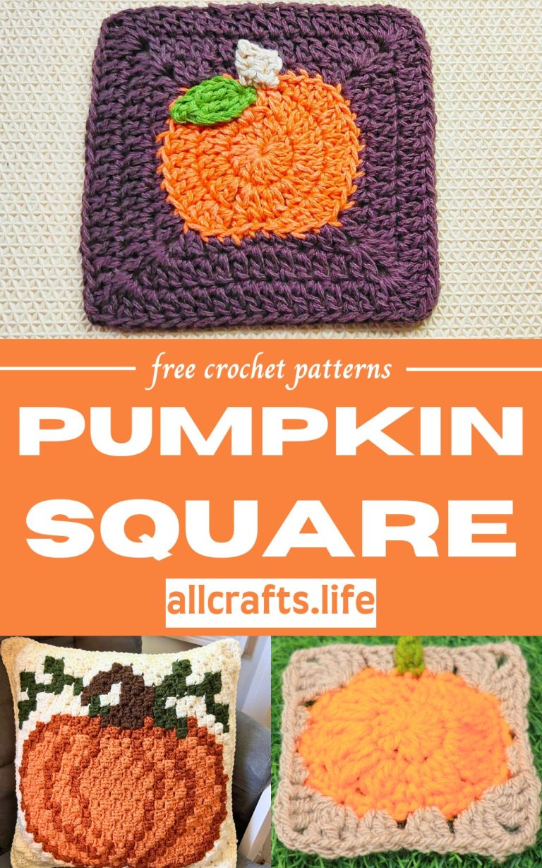 Crochet Pumpkin Square Patterns For Fall Decorations - All Crafts