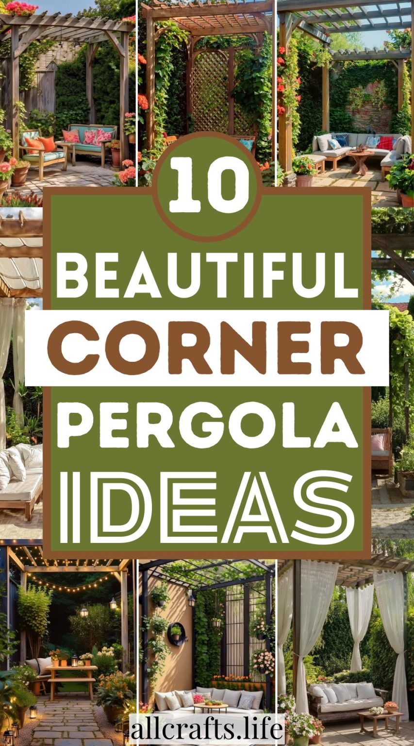 10 Beautiful Corner Pergola Ideas For Your Front Yard - All Crafts