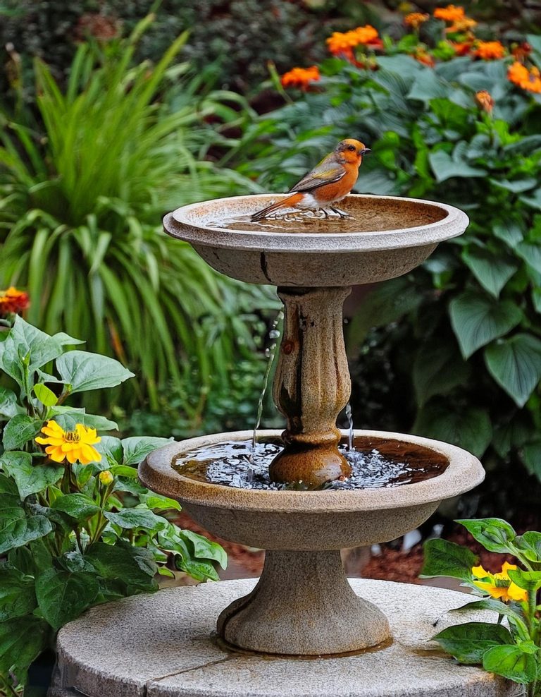 10 Incredible Bird Bath Ideas For Your Backyard - All Crafts