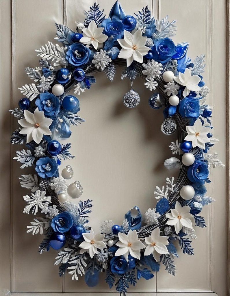 10 Adorable Blue Wreaths For Christmas Ideas To Welcome Your Guests ...