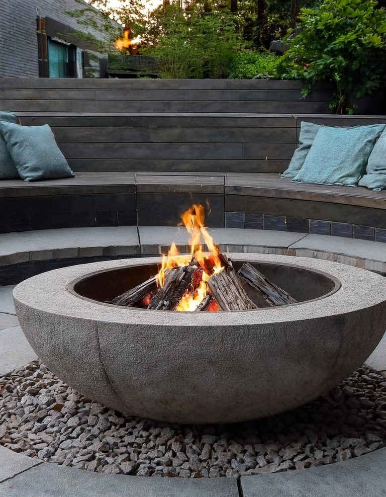 10 Stylish & Modern Outdoor Fire Pit Ideas - All Crafts
