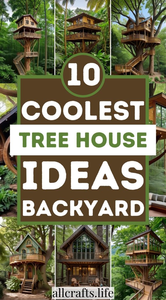 10 Unique Coolest Tree House Ideas For Outdoor Fun - All Crafts