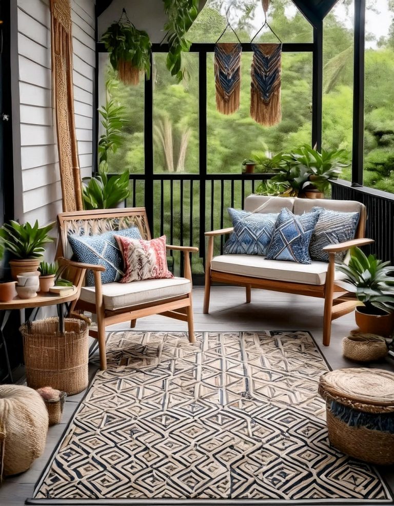 10 Stylizing Unique Boho Back Porches Ideas - All Crafts