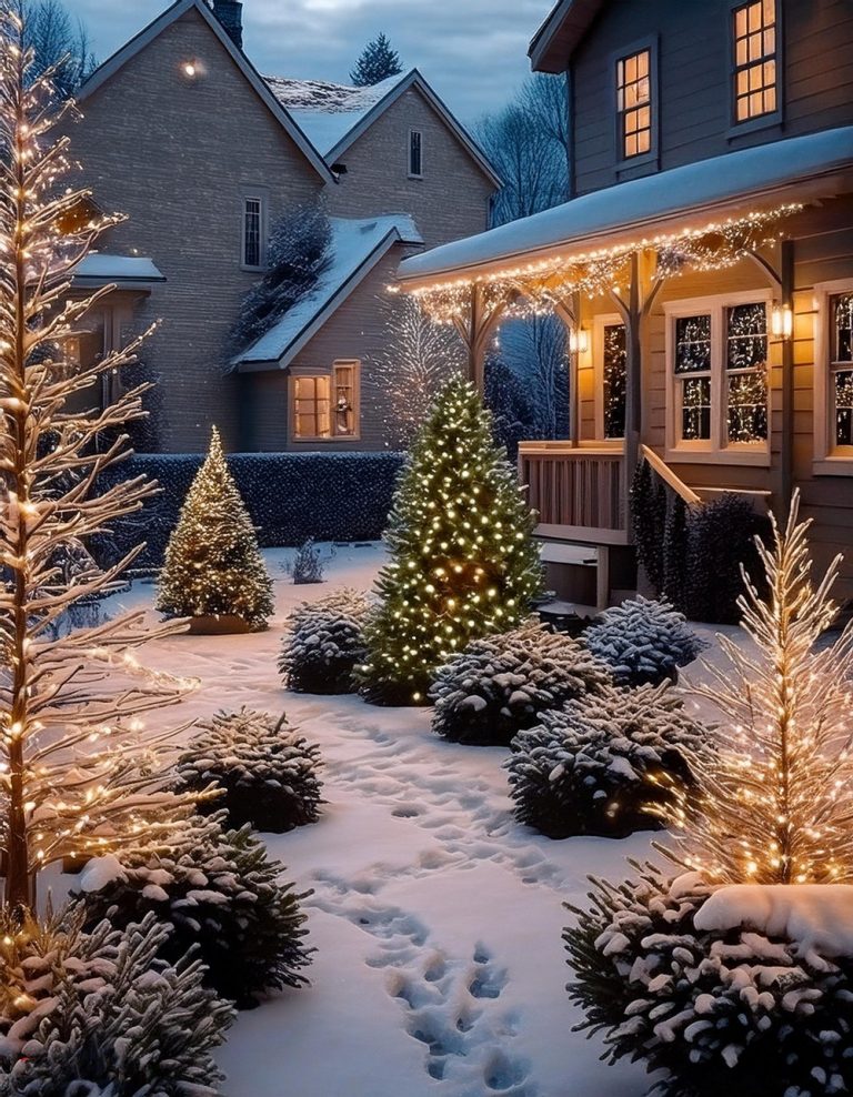 10 Beautiful Outdoor Christmas Light Ideas - All Crafts