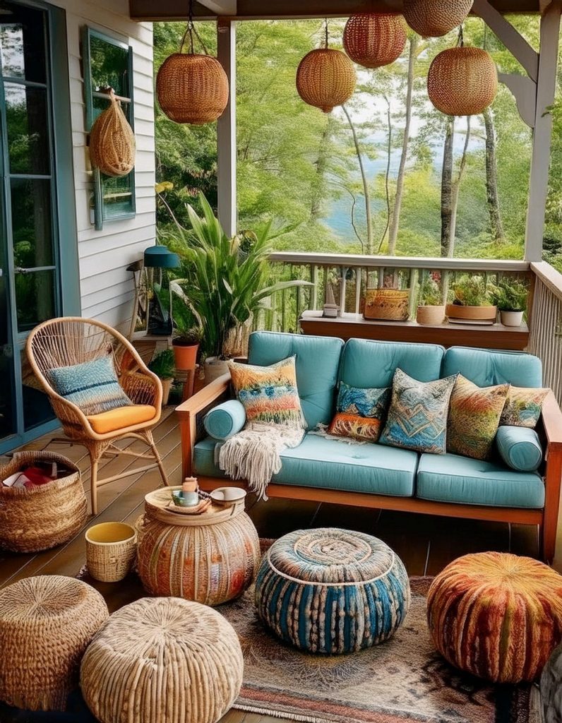 10 Stylizing Unique Boho Back Porches Ideas - All Crafts