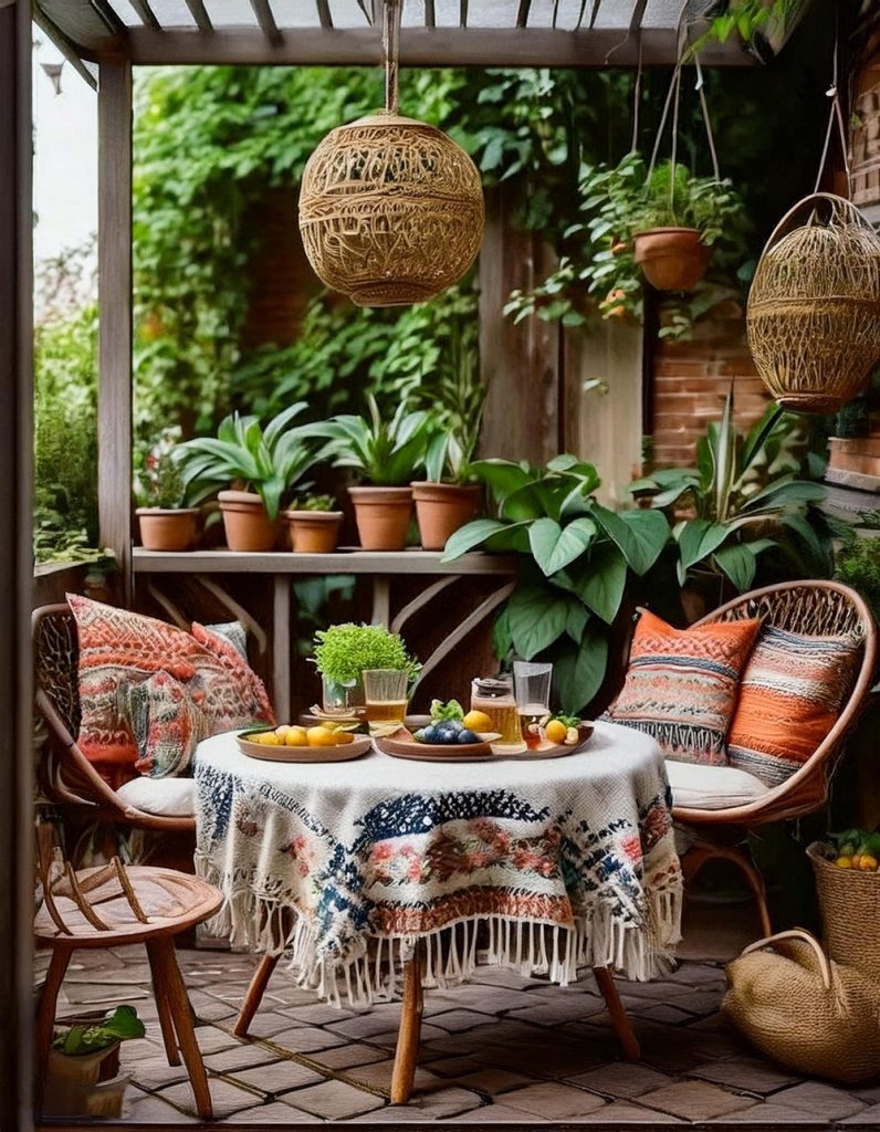 10 Best Stylizing Boho Style Outdoor Dining Ideas - All Crafts