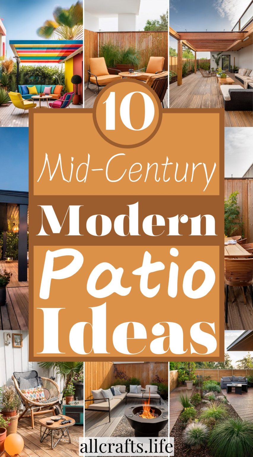 10 Mid-Century Modern Patio Decor & Setting Ideas - All Crafts