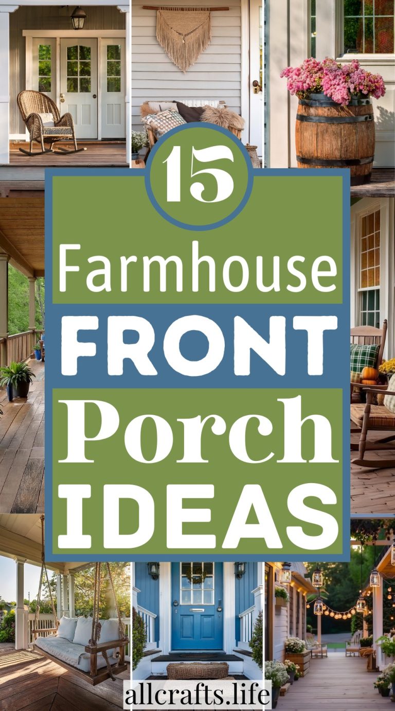 15 Stunning Farmhouse Style Front Porch Ideas - All Crafts