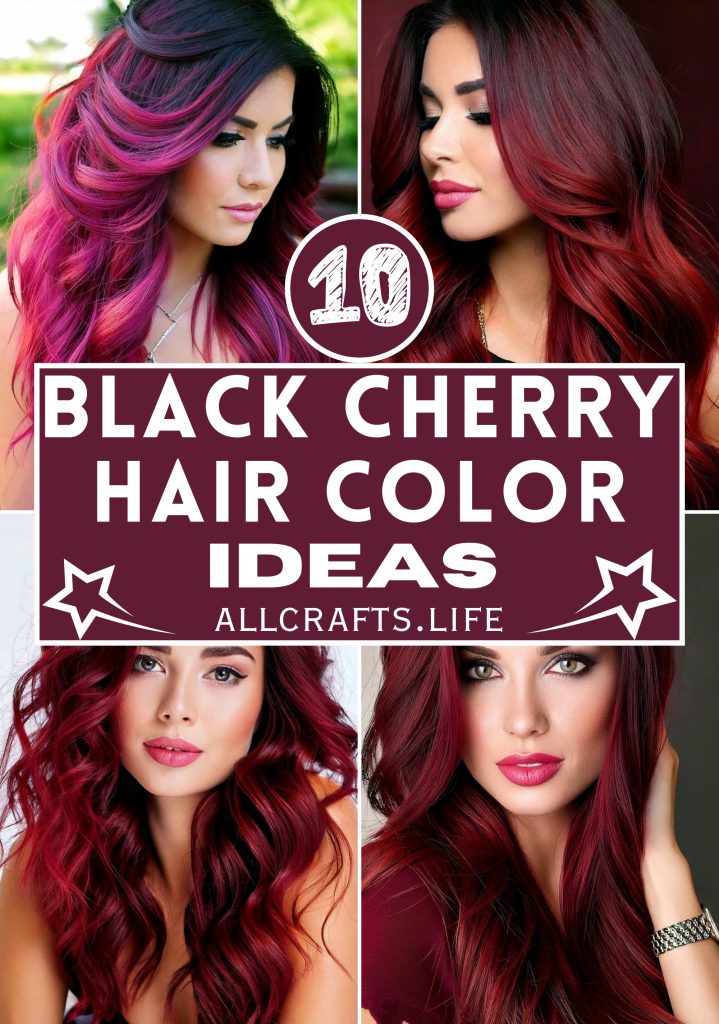10 Best Black Cherry Hair Color Ideas For A Fresh New Look - All Crafts