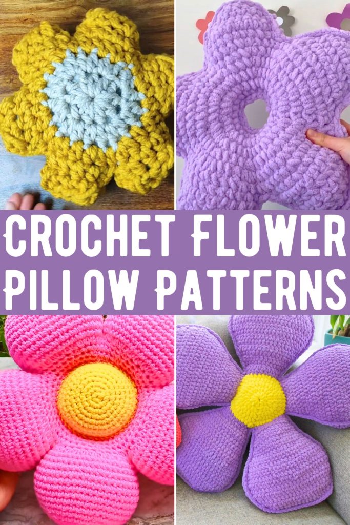 Colorful Crochet Flower Pillow Patterns For Spring Decor - All Crafts
