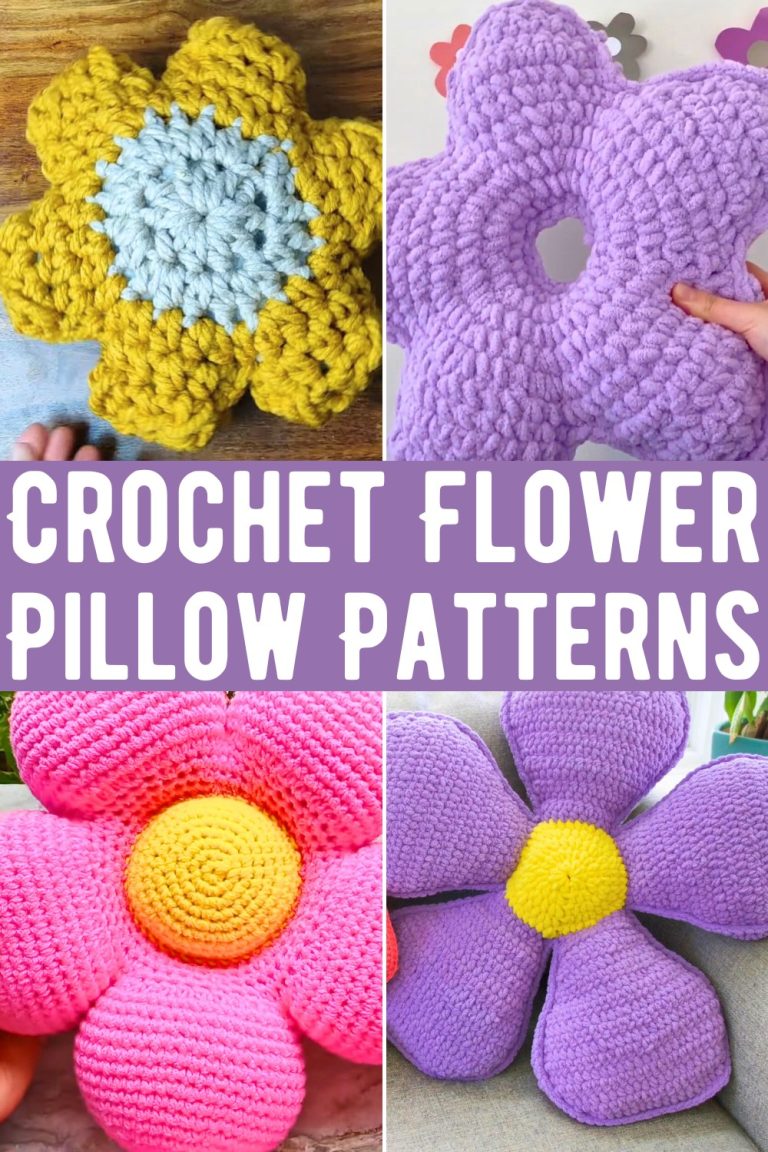 Colorful Crochet Flower Pillow Patterns For Spring Decor - All Crafts