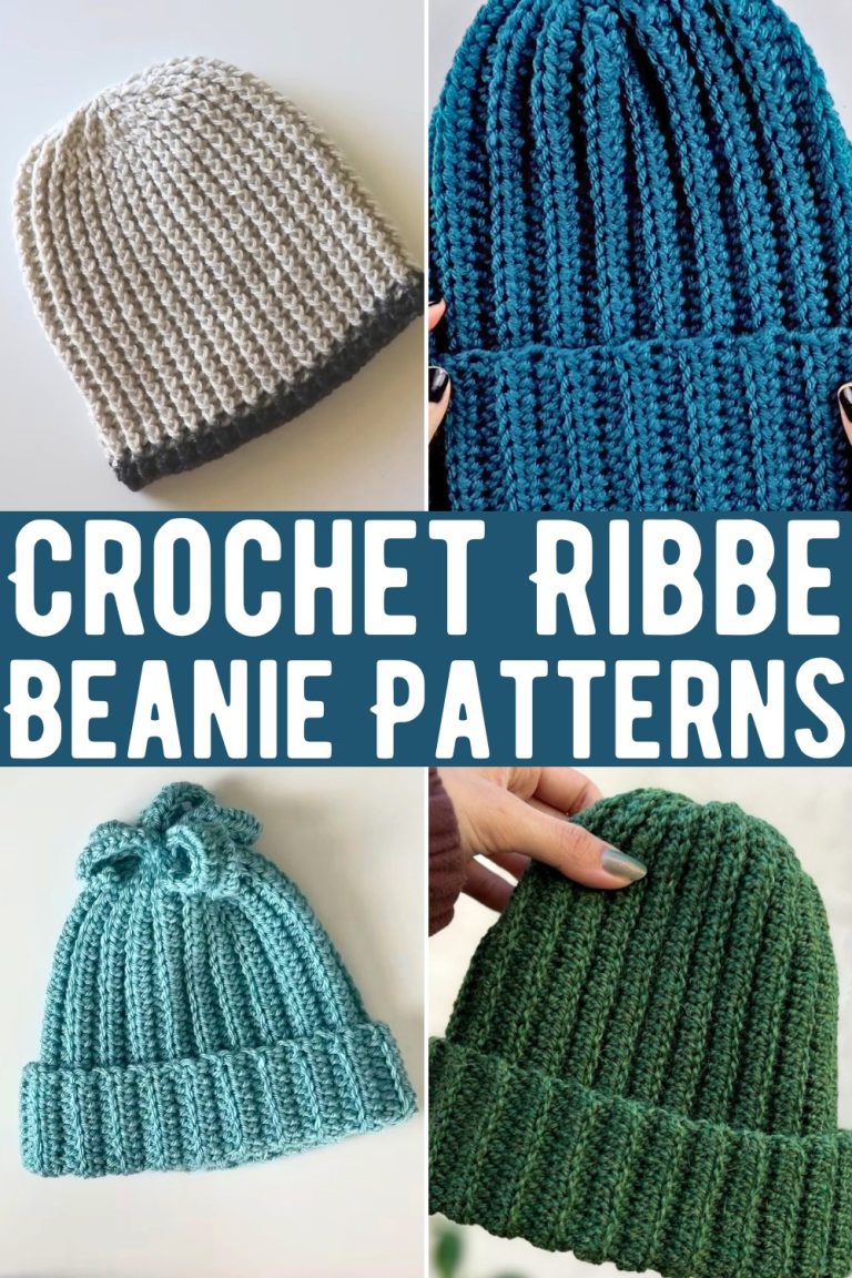 Crochet Ribbed Beanie Patterns With Unique Stitches - All Crafts