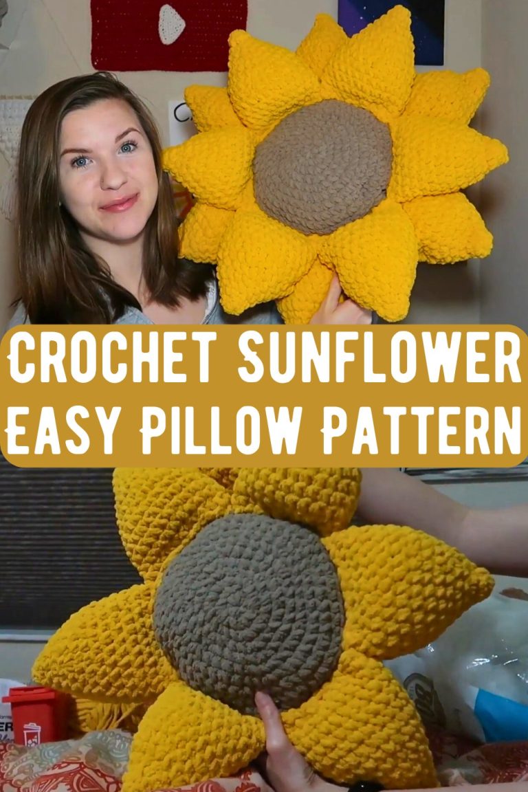 Crochet Sunflower Pillow Patterns To Spread Sunshine - All Crafts