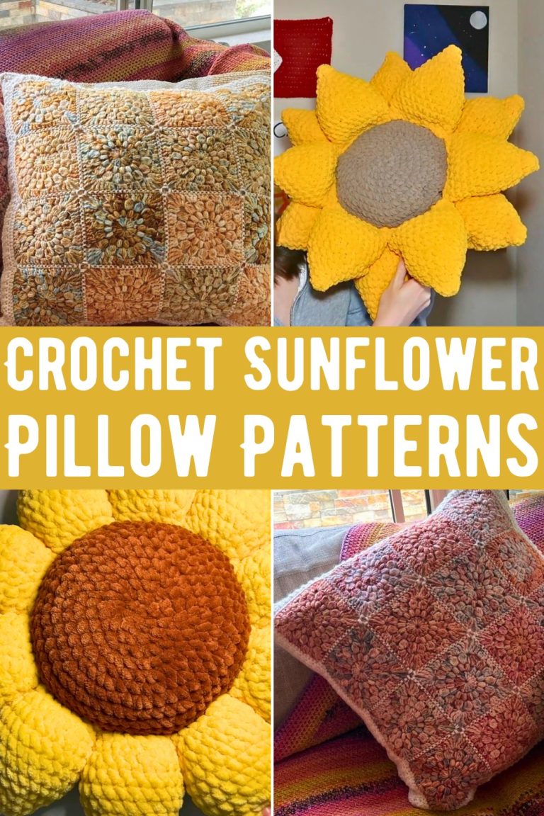 Crochet Sunflower Pillow Patterns To Spread Sunshine - All Crafts